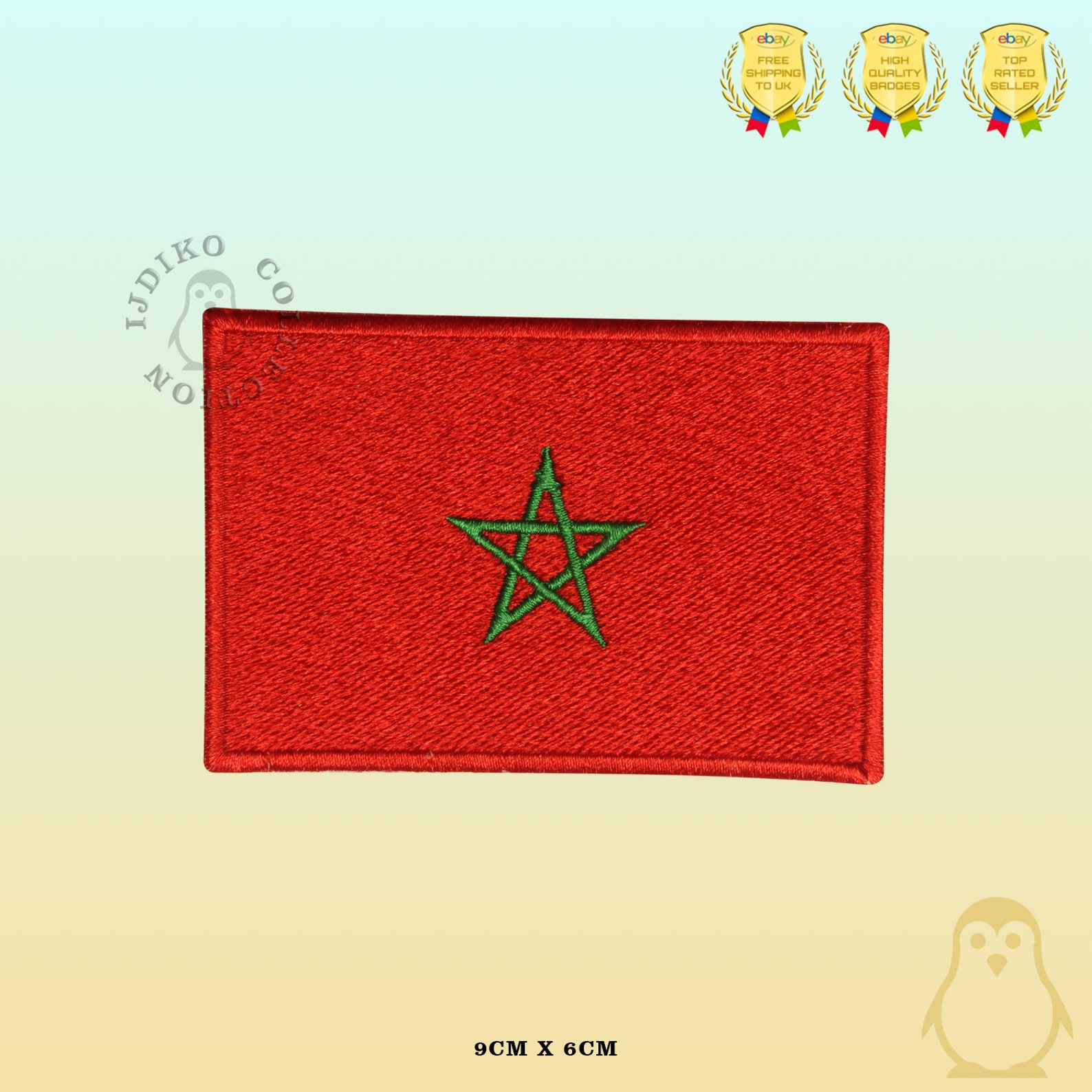 Morocco National Flag Embroidered Iron on Patch Sew on Badge - Etsy