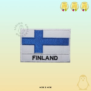 Finland National Flag Embroidered Iron on Patch Sew on Badge Applique ...