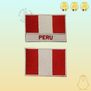 Peru National Flag Embroidered Iron on Patch Sew on Badge Applique - Etsy