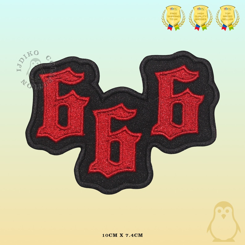 666 Devil Symbol Bikers Special Embroidered Iron on Patch Sew on Badge Applique - Etsy