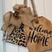Welcome to Our Home Leopard Small Door Tags, Small Wood Door Tags - Etsy