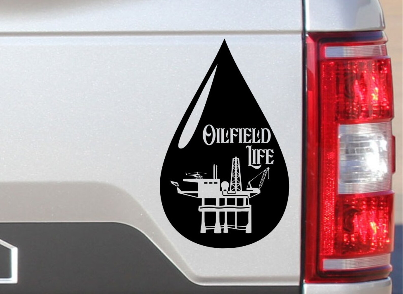 Oilfield Life Truck Decal Oil Drop Oil and Gas Industry | Etsy