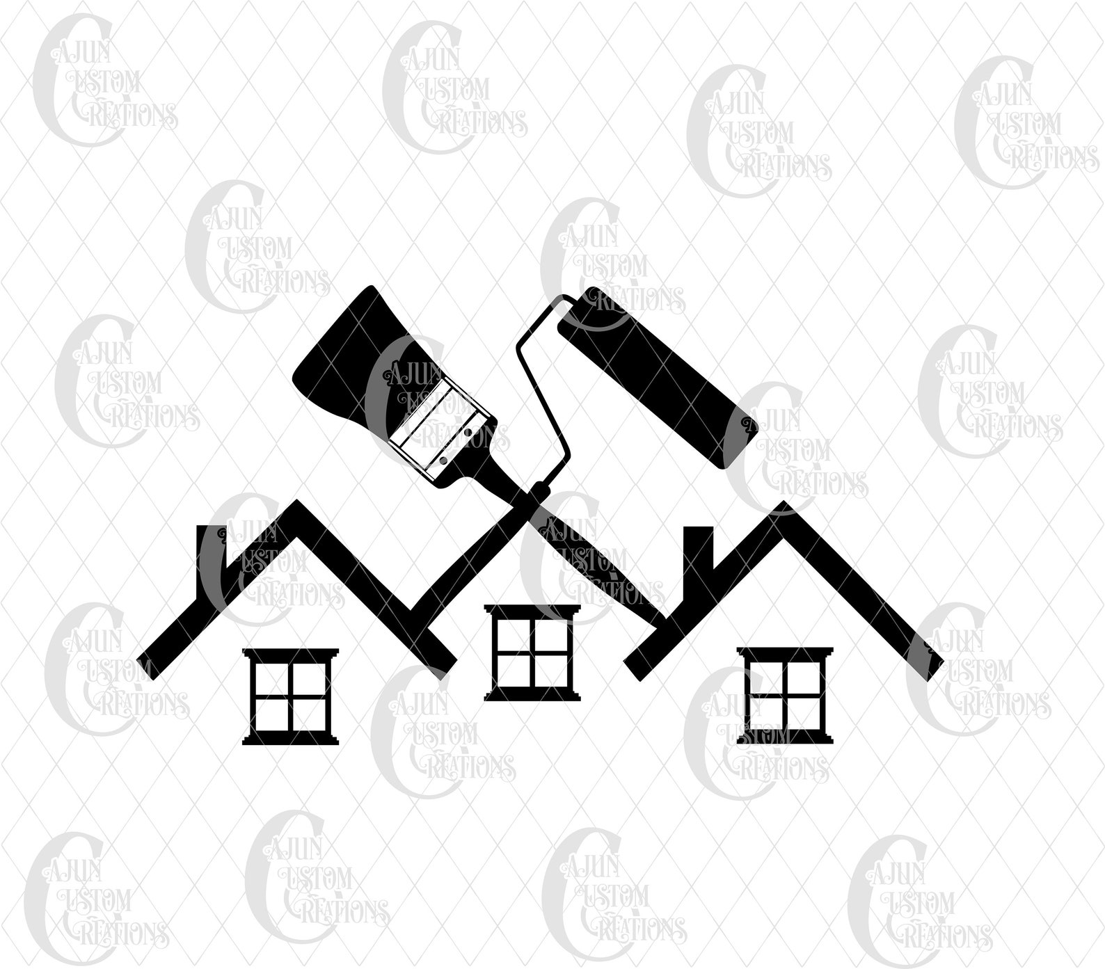 LOGO Diseño Pintor empresa de construcción pintor | Etsy