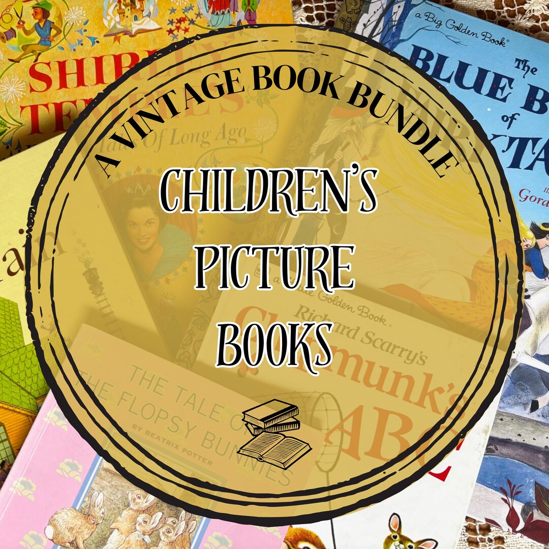 Vintage Book Bundle - Children's Picture Books - Mystery Surprise Box ...