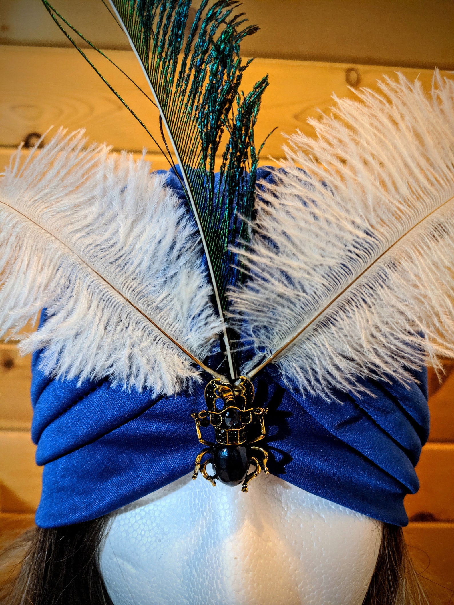 Blue 1920s Headpiece // Flapper Headpiece // Going Stag Blue - Etsy