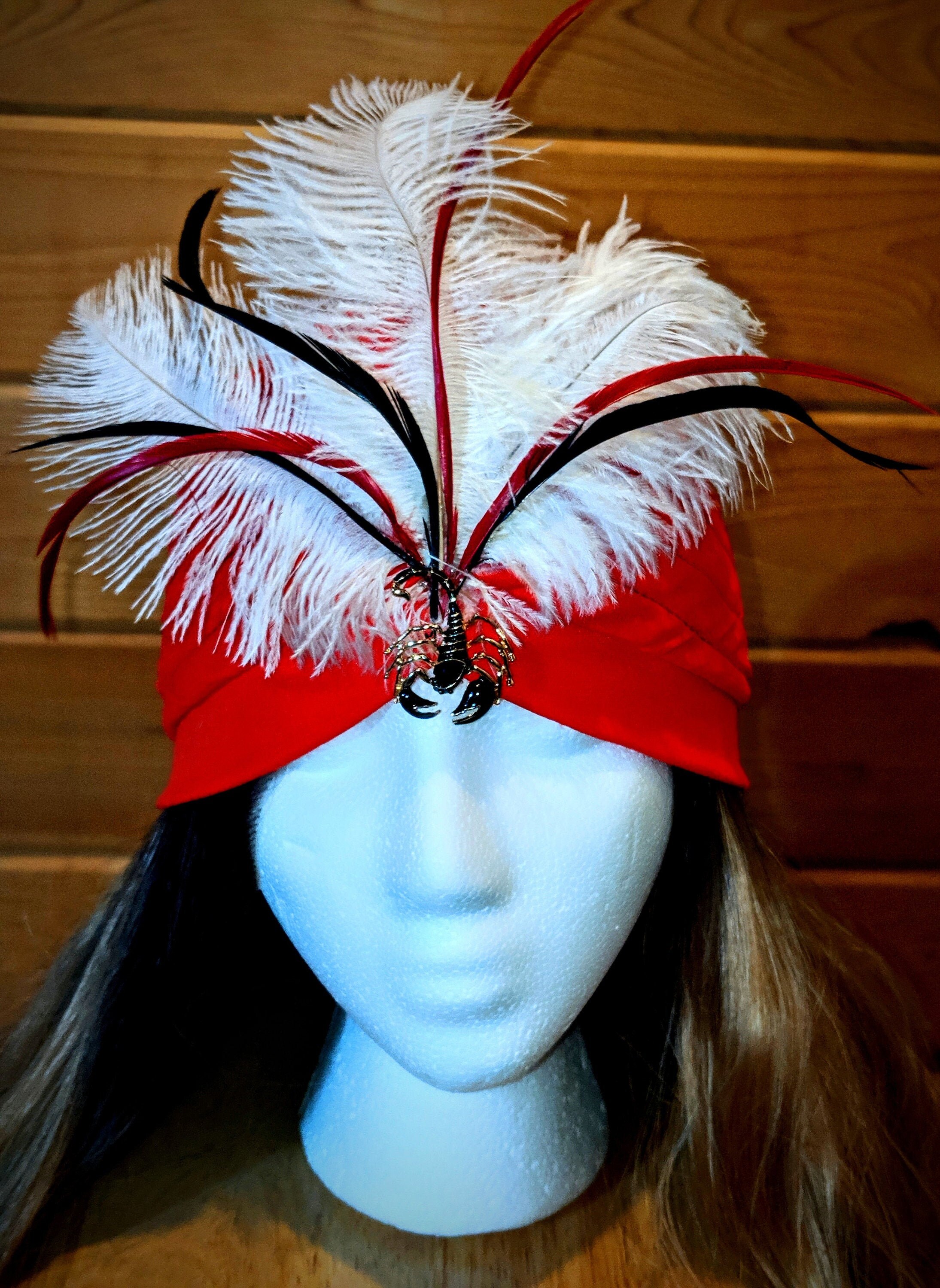 Red 1920s Headpiece // Flapper Headpiece // Scorpion Red Turban Hat - Etsy