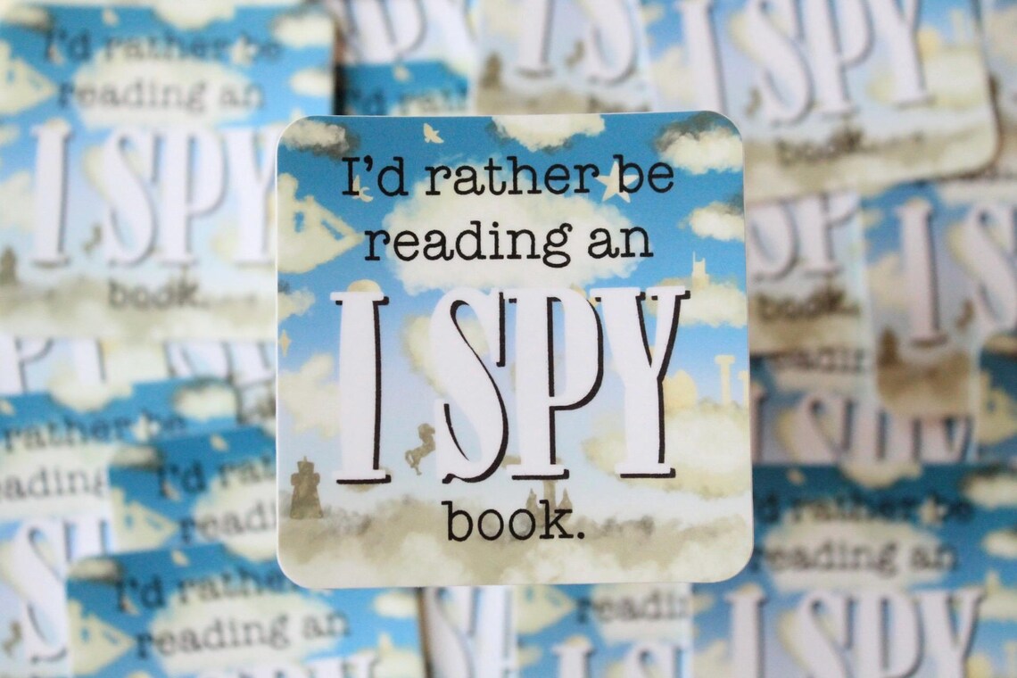 I’d Rather Be Reading an I Spy Book Vinyl Sticker - Etsy