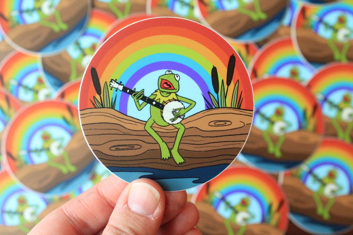 Kermit Rainbow Connection Vinyl Sticker - Etsy