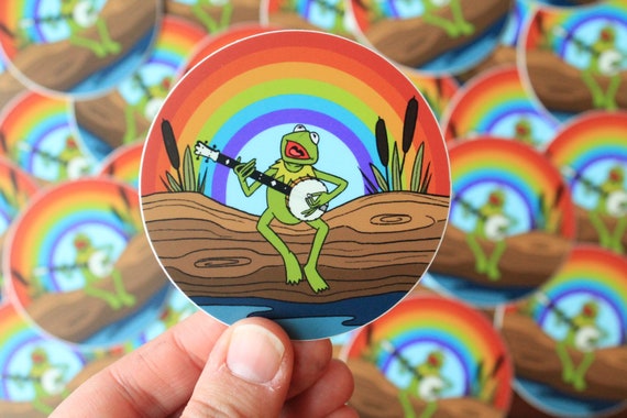 Kermit Rainbow Connection Vinyl Sticker - Etsy