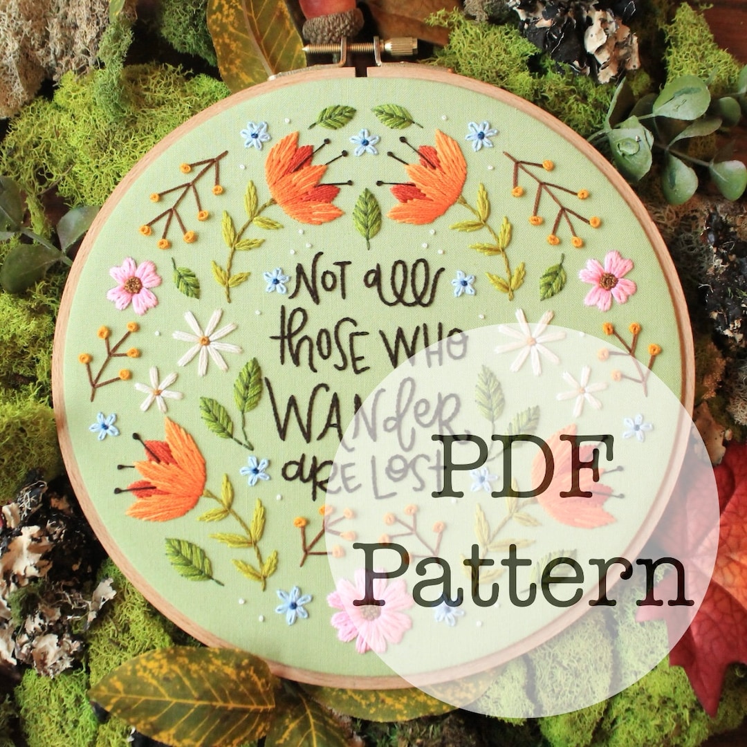 PDF Embroidery Pattern: Wander, Lotr - Etsy