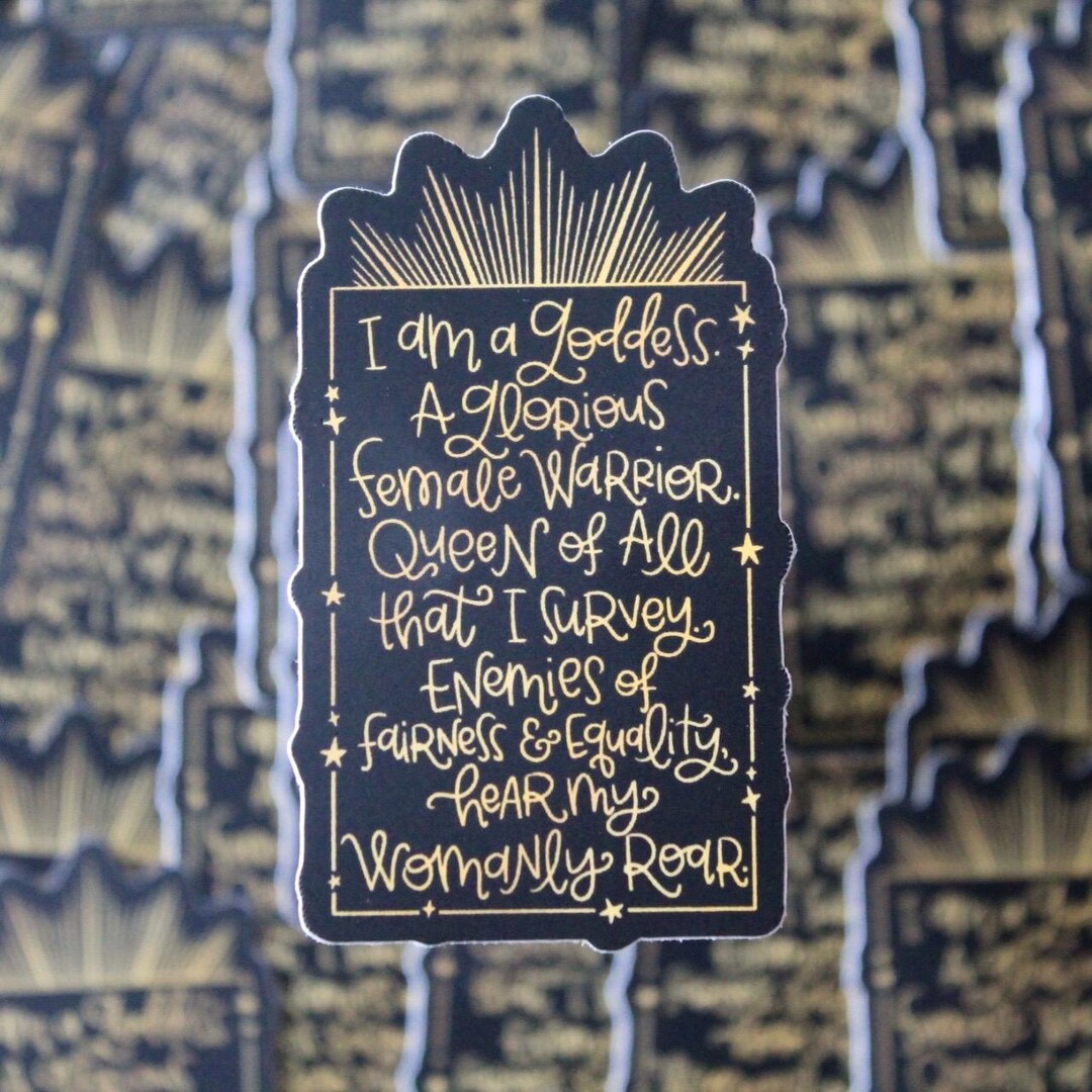 I Am a Goddess, Pawnee Goddesses, Parks and Rec Vinyl Sticker - Etsy