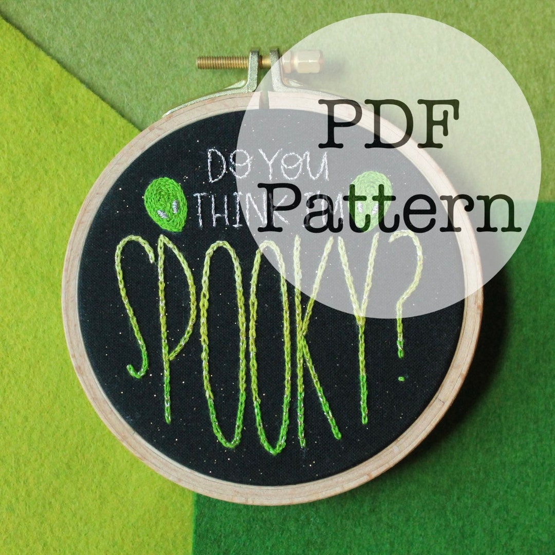 PDF Embroidery Pattern: Spooky Mulder, X-files - Etsy