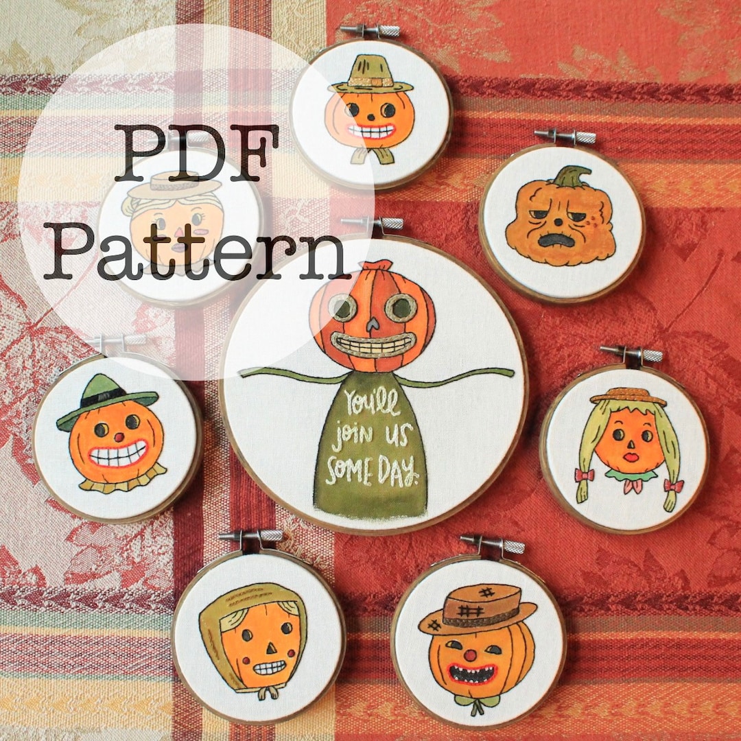 PDF Embroidery Pattern: Pottsfield Pumpkins, Over the Garden Wall, Otgw ...