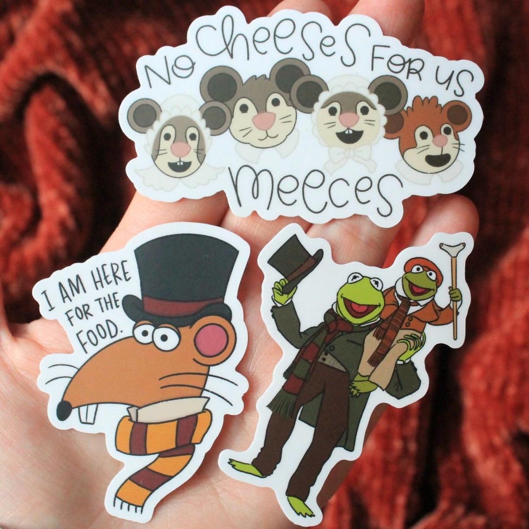 Muppet Christmas Carol Vinyl Stickers, Rizzo, Meeces, Kermit - Etsy