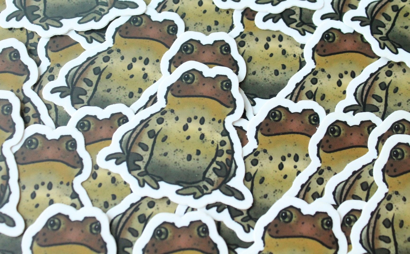 Tiny Toad Vinyl Sticker - Etsy