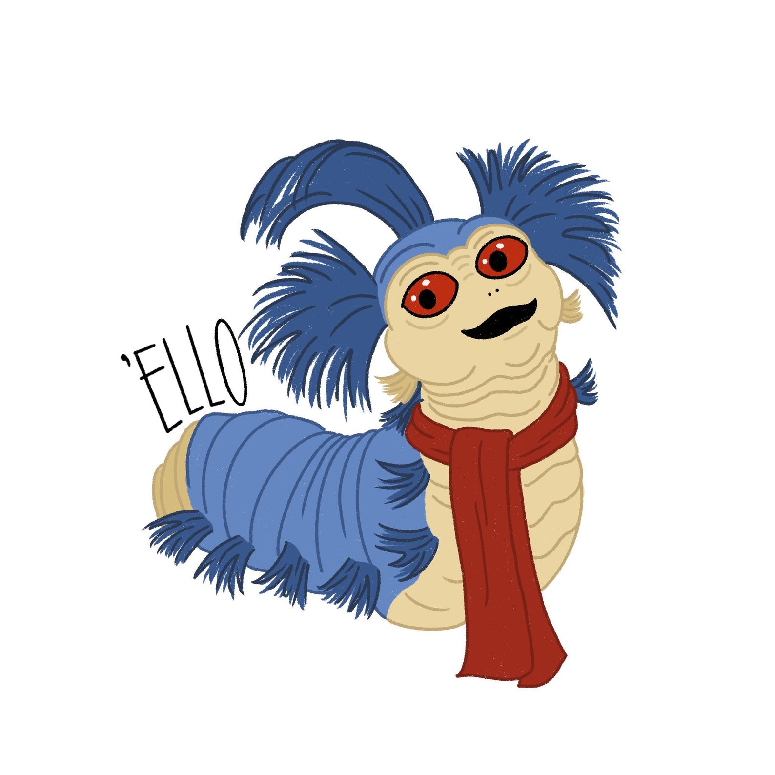 Labyrinth Ello Worm Vinyl Sticker | Etsy