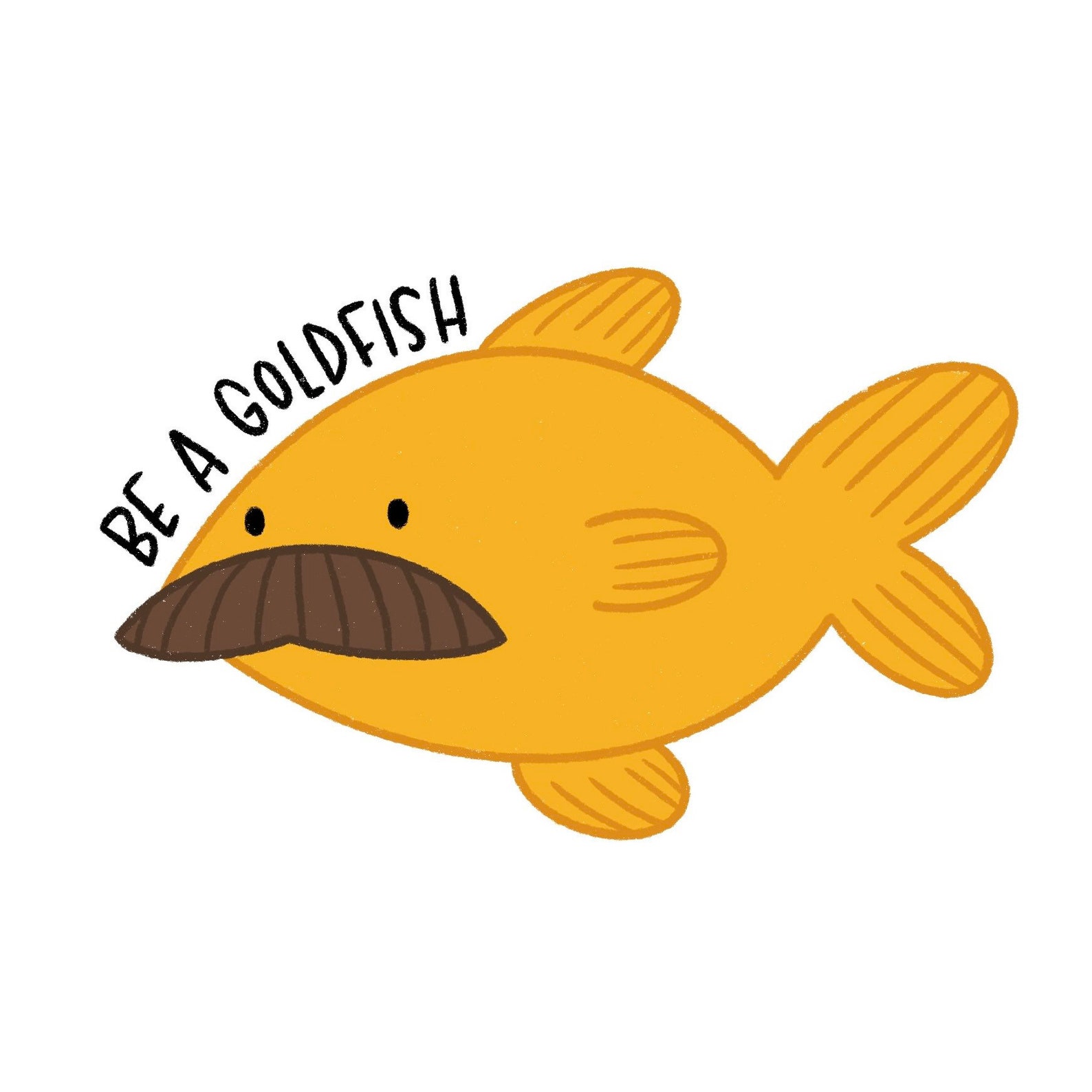 Be a Goldfish Ted Lasso Vinyl Sticker 2 styles | Etsy