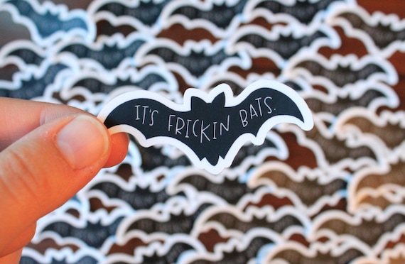Its Frickin Bats Halloween Vinyl Sticker | Etsy