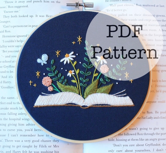 PDF Embroidery Pattern: Books Are Magic - Etsy