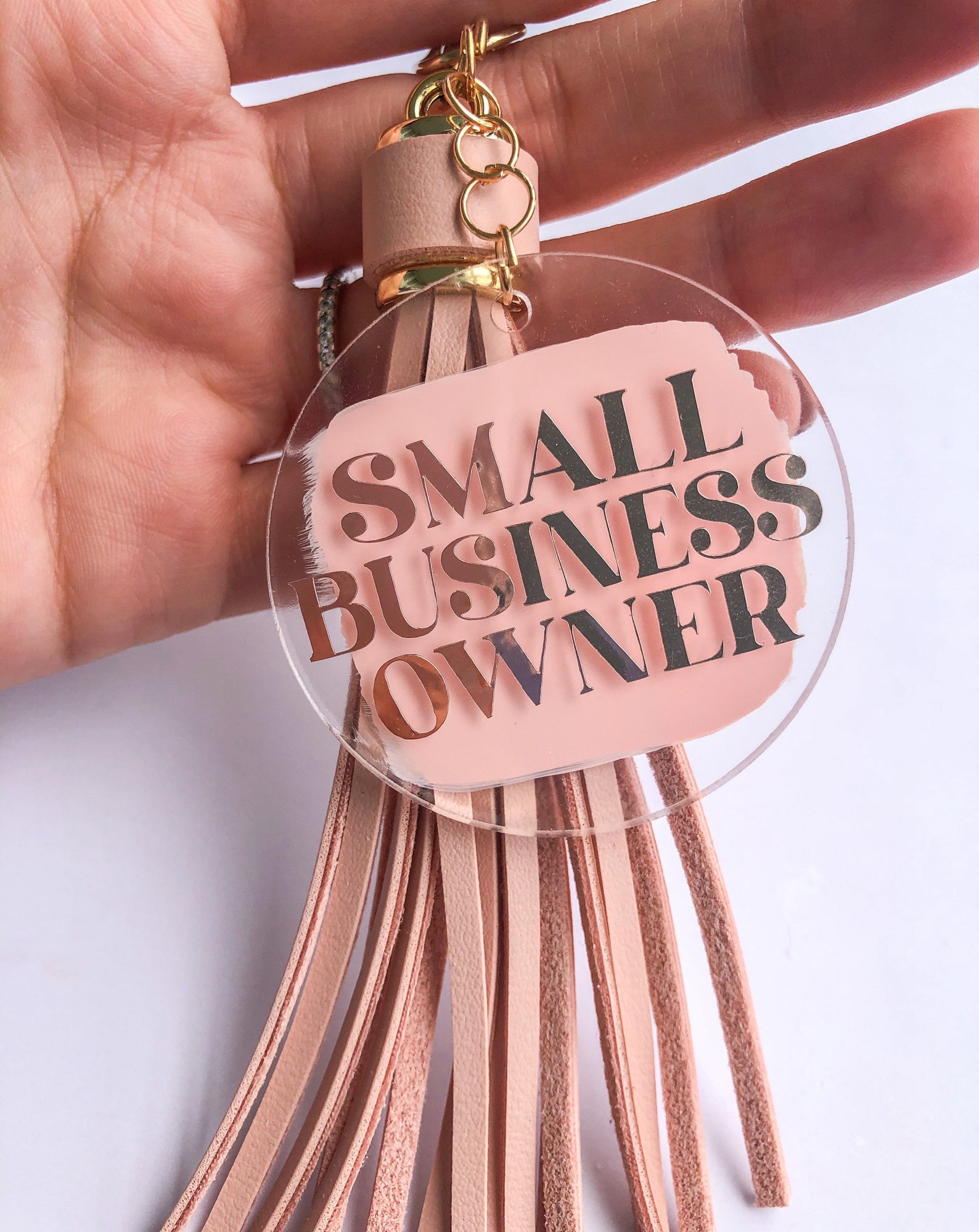 READY TO SHIP Small Business Owner Keyring Acrylic Painted - Etsy