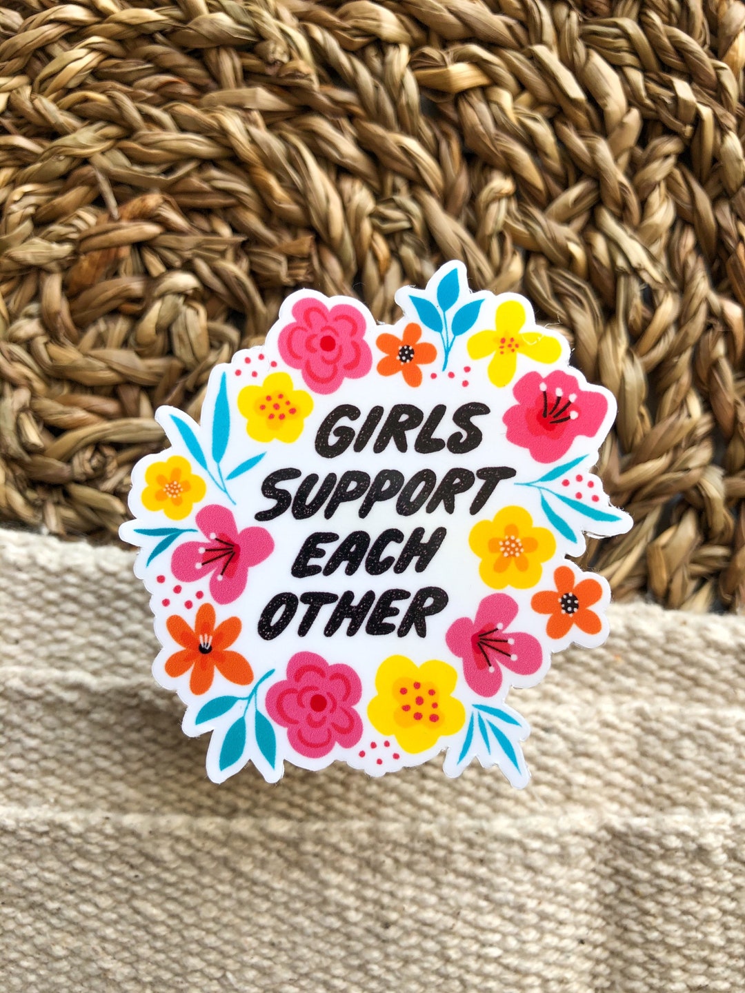 Girls Support Each Other Die-cut Sticker | Water Bottle Sticker ...