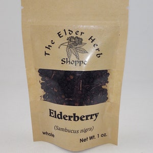 Elderberry Whole 1 Oz Sambucus Nigra the Elder Herb Shoppe - Etsy