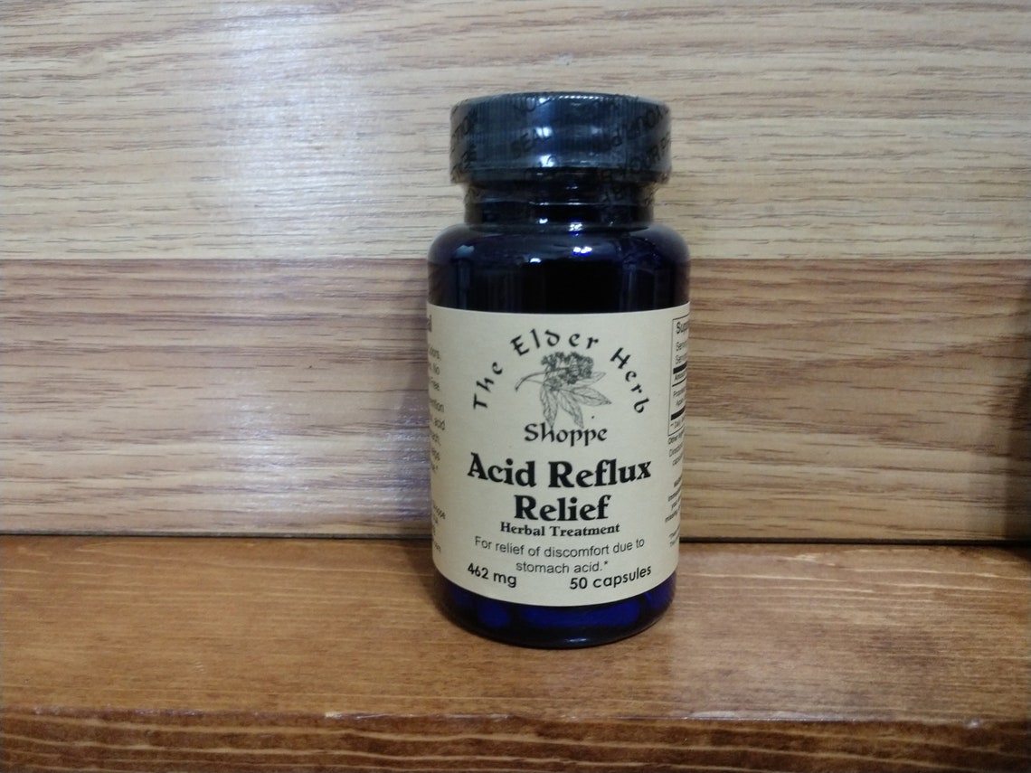 Acid Reflux Relief Capsules 50 Count All Natural Fast Relief IBS Crohn ...