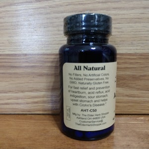 Acid Reflux Relief Capsules 50 Count All Natural Fast Relief IBS Crohn ...