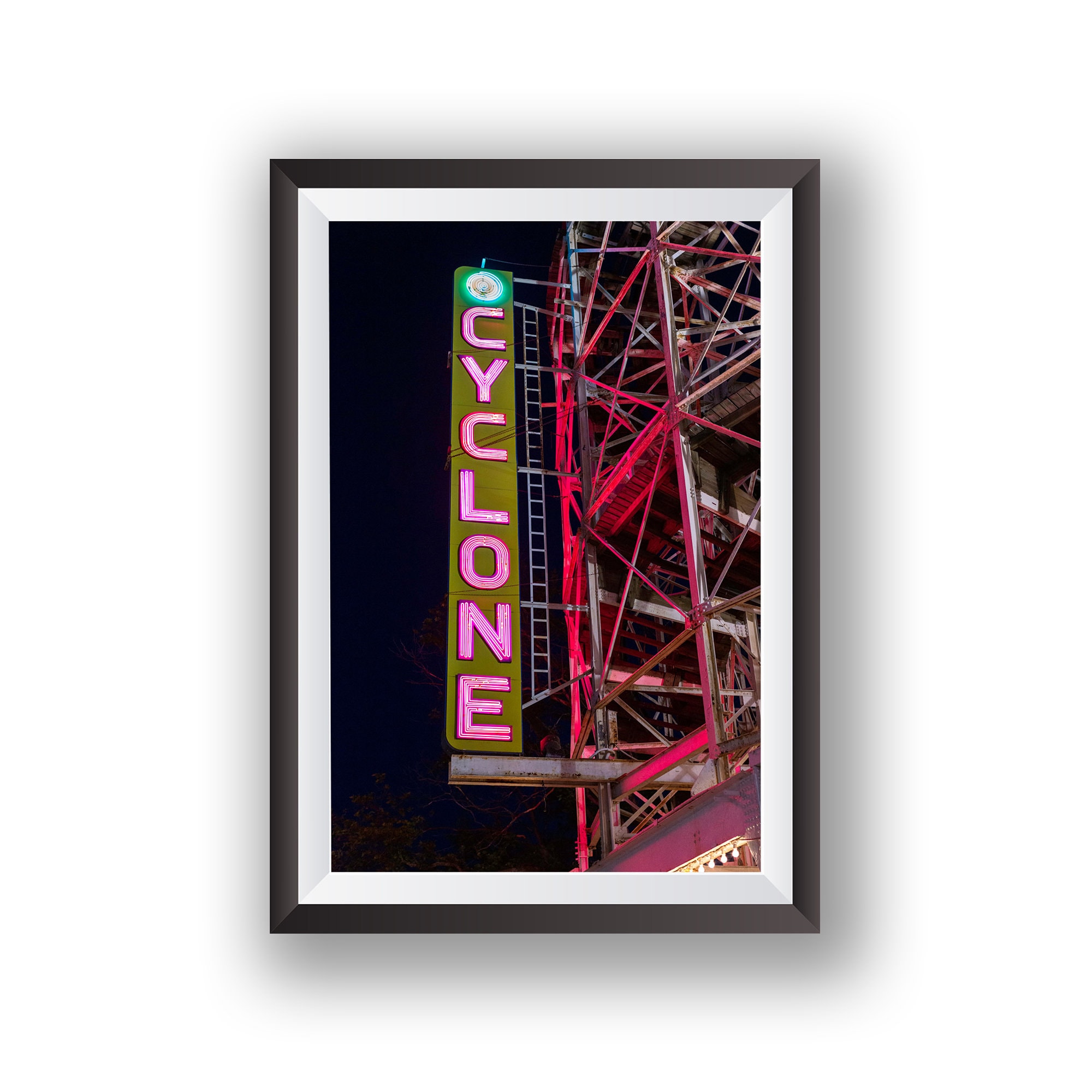 Coney Island Cyclone Roller Coaster in Brooklyn, NY . Urban Wall Art ...