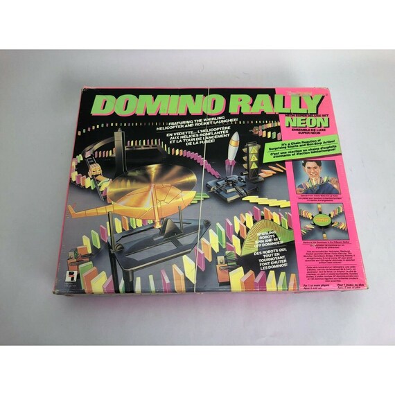 Vintage Domino Rally Neon Super Deluxe Set Stunt Helicopter - Etsy