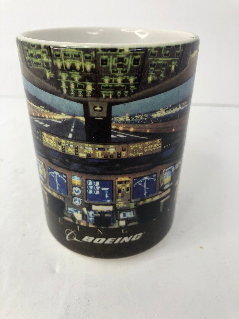 Vintage Boeing 777 Mug Cup Airplane Cockpit Ceramic Coffee Tea - Etsy