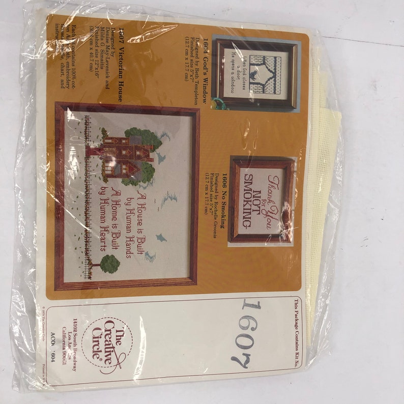 VTG the Creative Circle 1607 Embroidery Kit Victorian House 12"x16" - Etsy