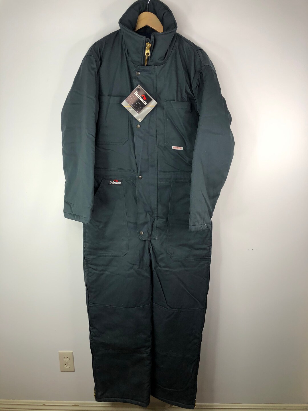 NEW Vintage Bulwark Fr Coveralls Insulated Proban Mens Medium M Nomex ...