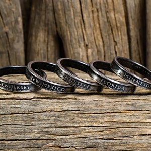 Florida Skinny Coin Ring | Handmade Ring | Stackable Ring | Statement ...