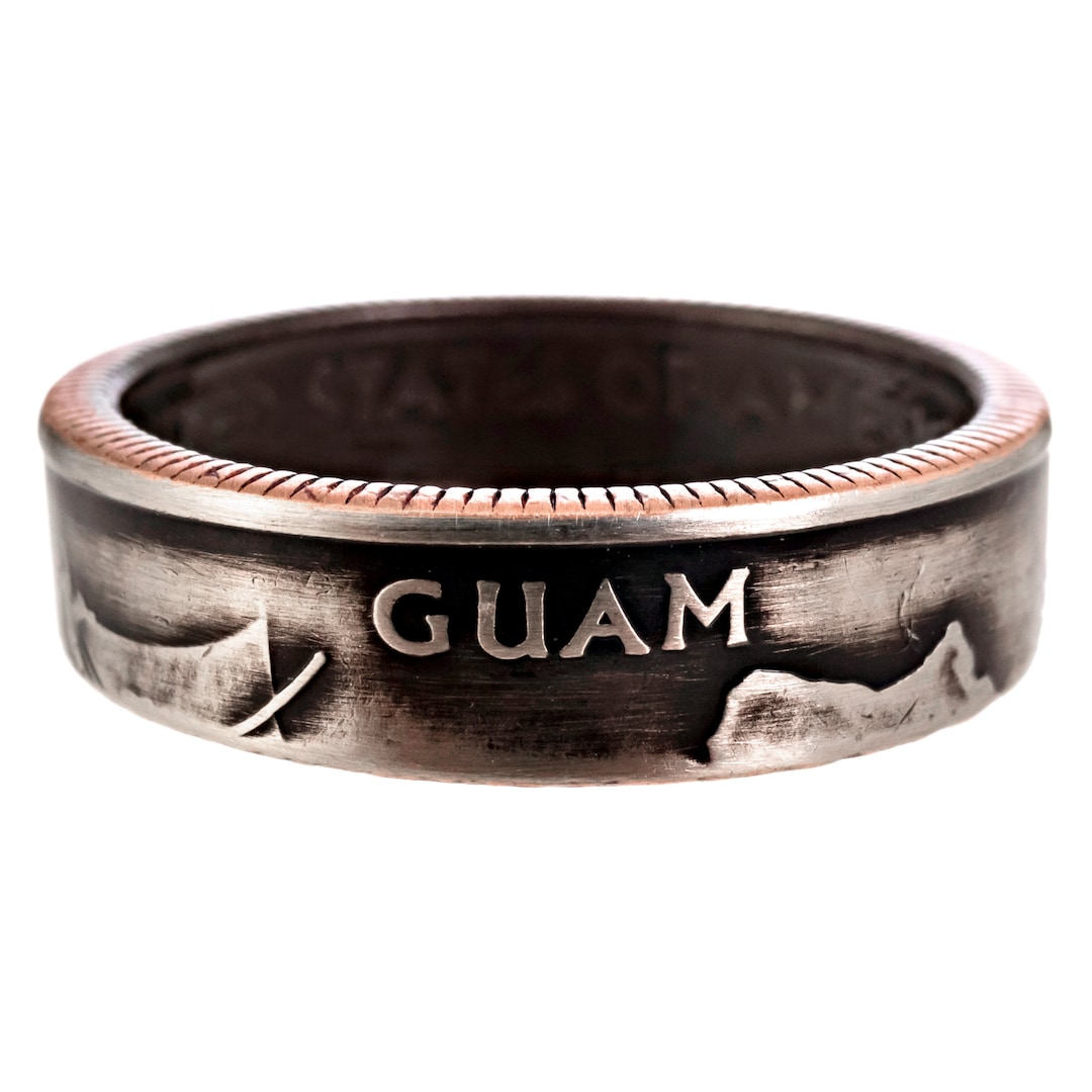 Guam Coin Ring | Stackable Ring | Minimalist Jewelry | Unisex Ring ...