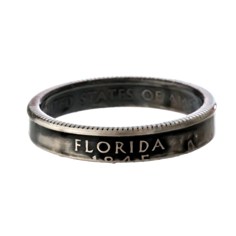 Florida Skinny Coin Ring | Handmade Ring | Stackable Ring | Statement ...