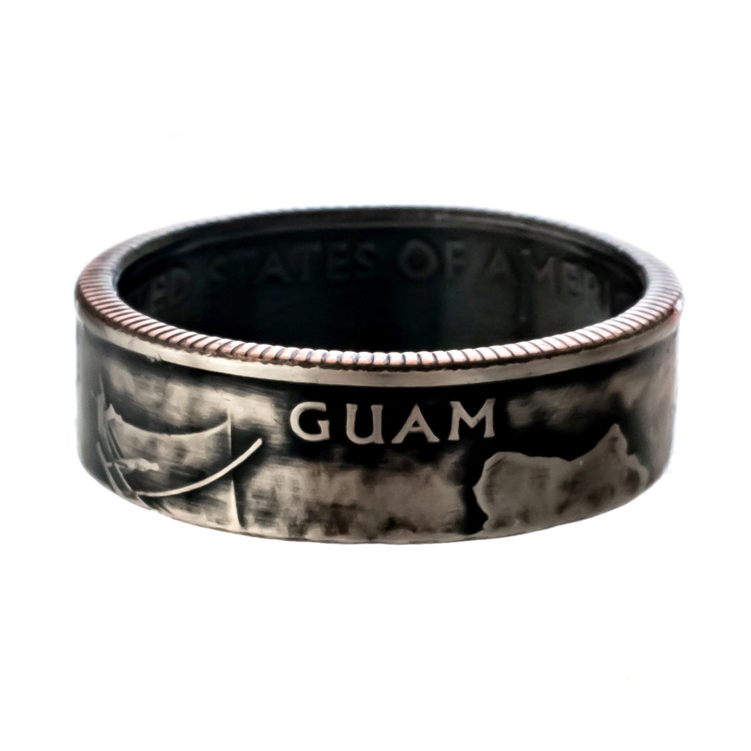 Guam Wide Band Coin Ring | Minimalist Ring | Anniversary Gift ...