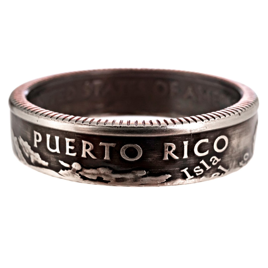 Puerto Rico Handmade Coin Ring • Stacking Ring • Minimalist Ring ...