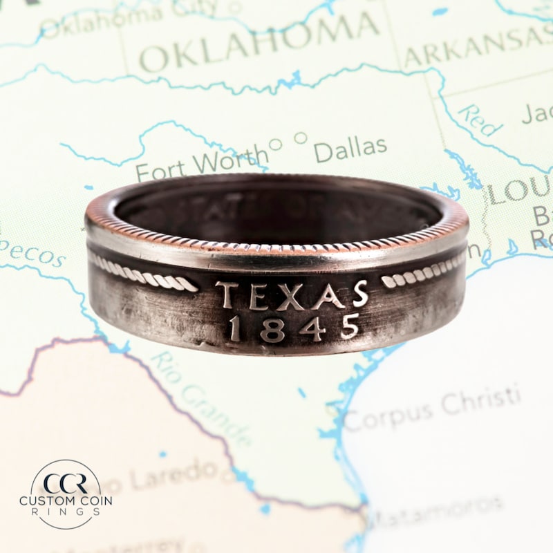 Texas Coin Ring - Etsy