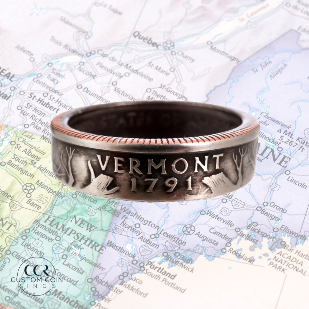 Vermont Handmade Coin Ring / Stacking Ring / Minimalist Ring / Unisex ...