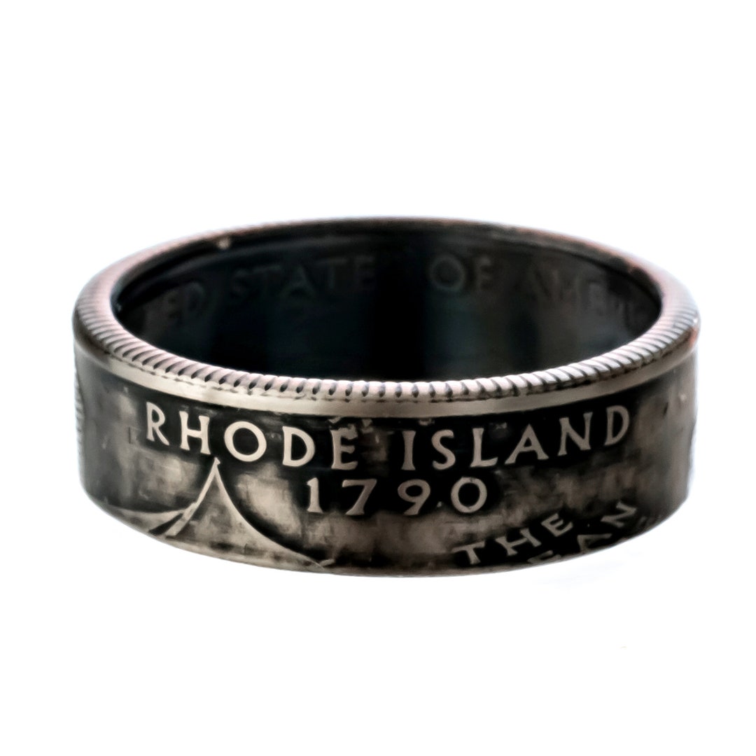 Rhode Island Wide Band Coin Ring | Minimalist Ring | Anniversary Gift ...