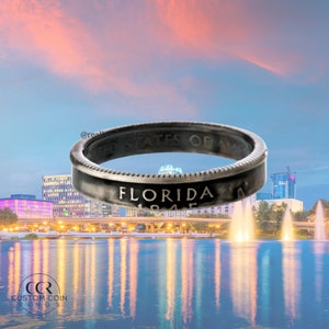 Florida Skinny Coin Ring | Handmade Ring | Stackable Ring | Statement ...