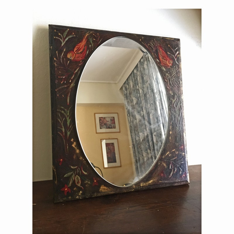 Hand Painted Mirror - Etsy