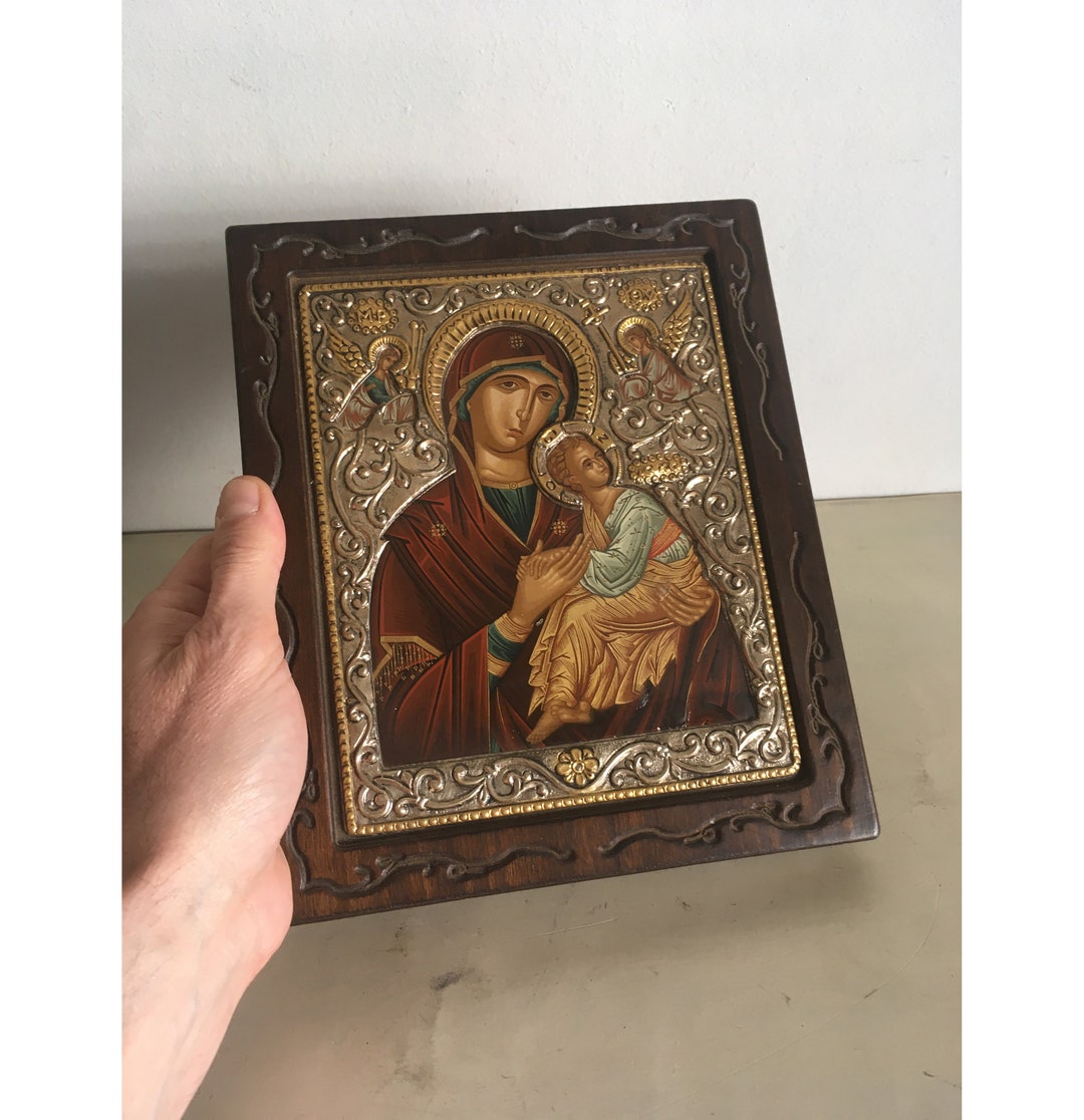 Old Byzantine Icon High Quality Handcrafted Copy. 950 Sterling Silver ...