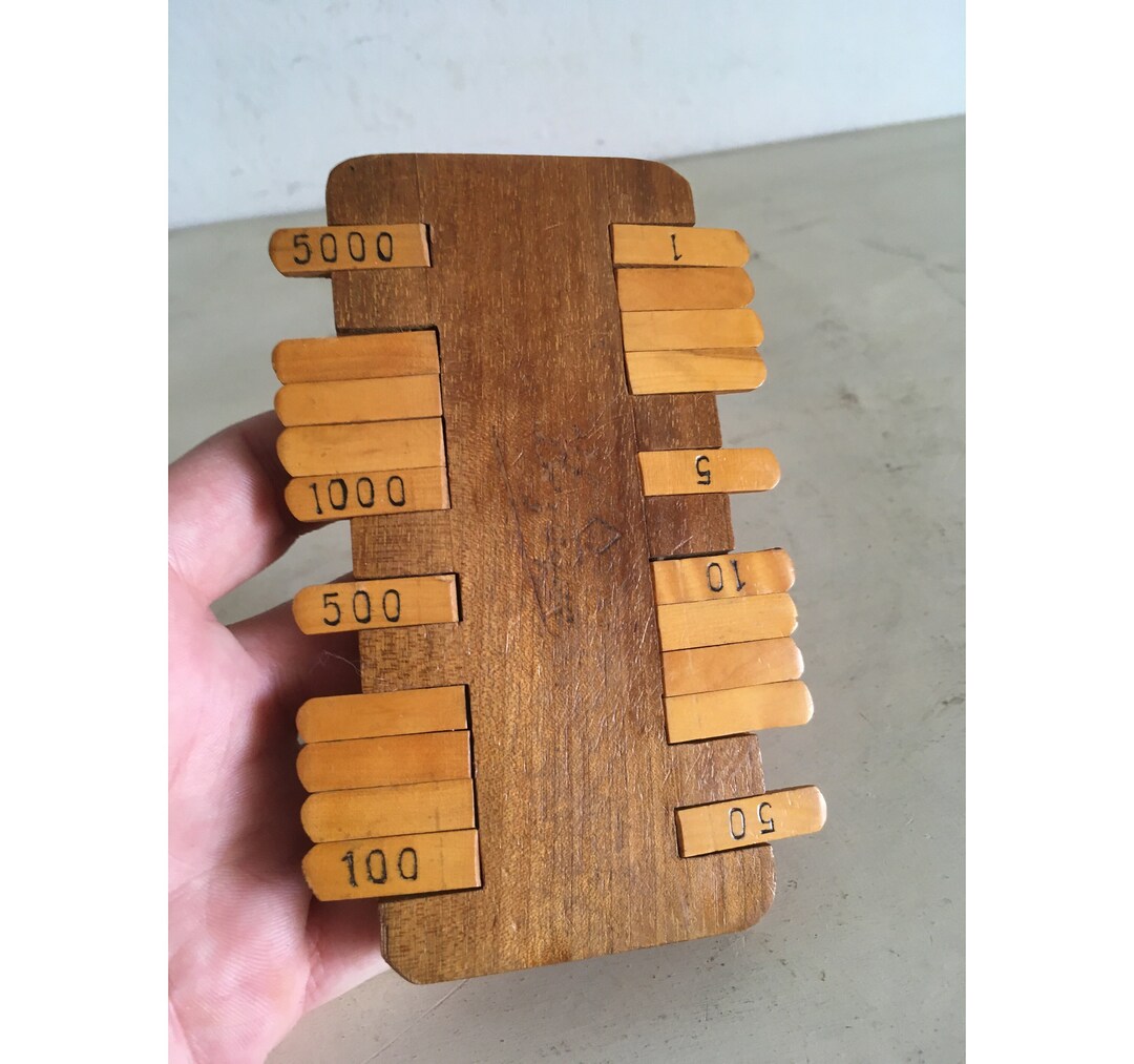 Vintage Bezique Wooden Game Board Counter. French Card Game Scoreboard ...