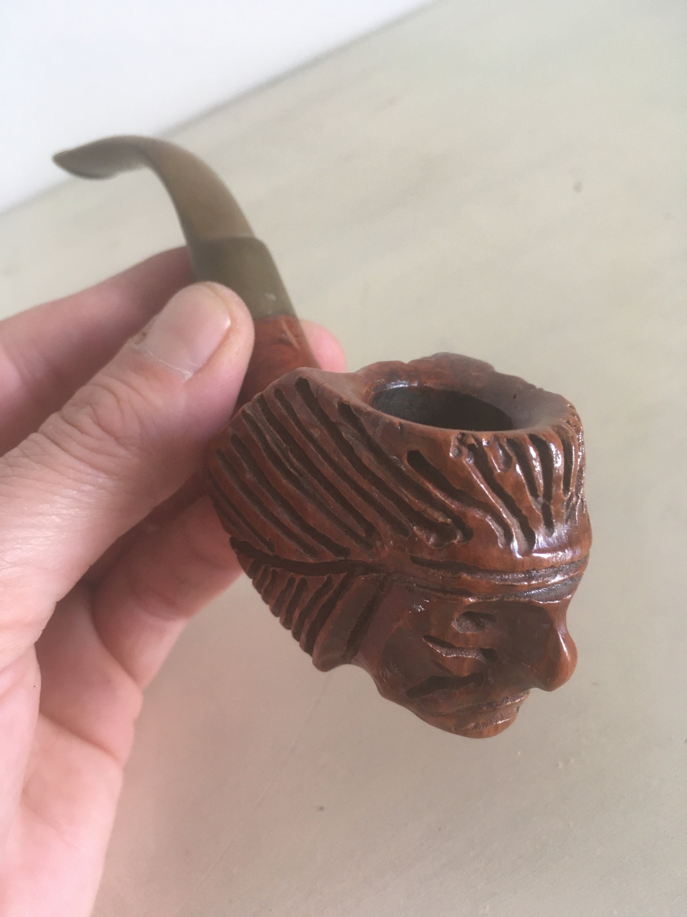 Native American Figure Pipe. Ceremonial Indian Face Smoking - Etsy