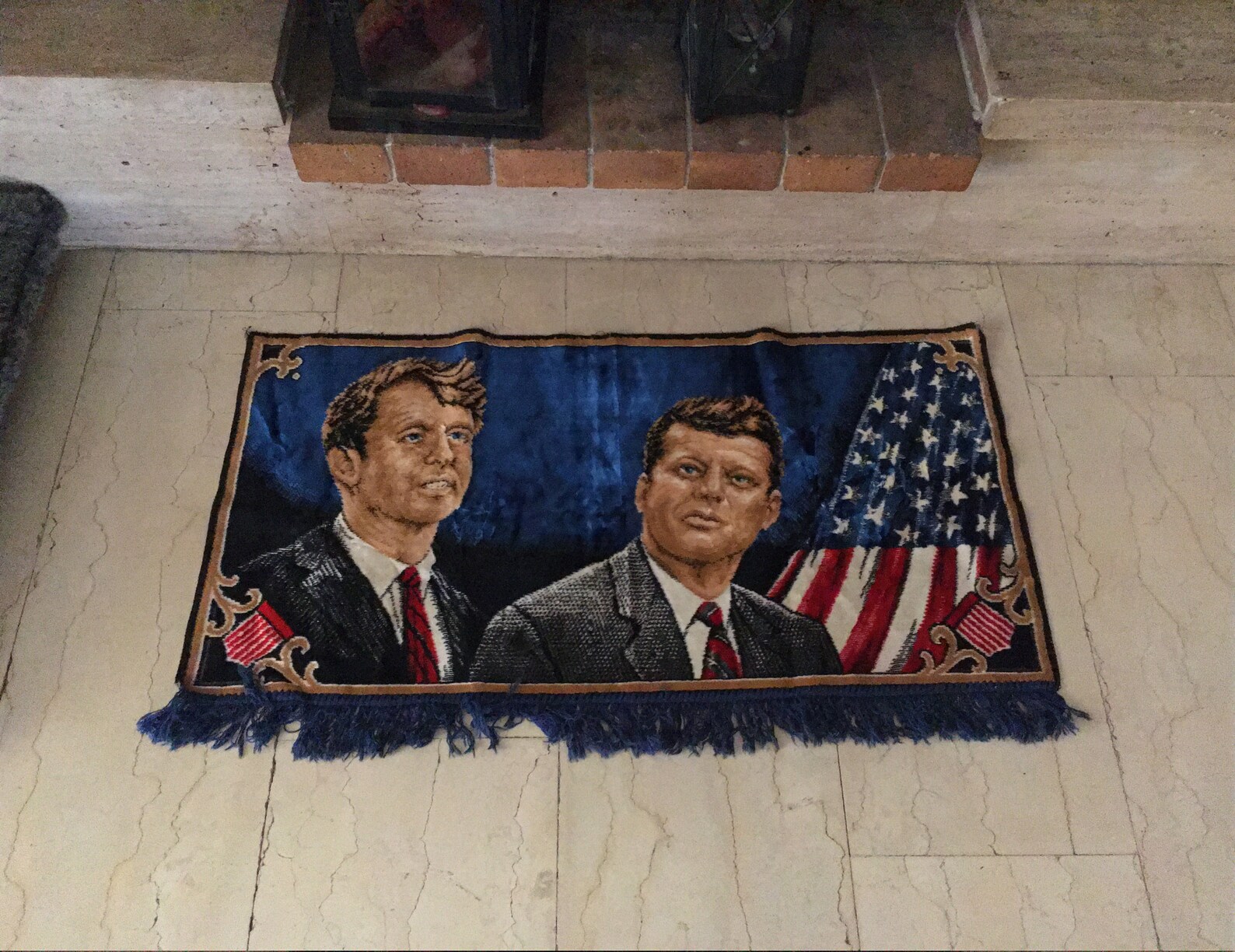1960's John F Kennedy and Robert Kennedy Flag Wall Tapestry. - Etsy
