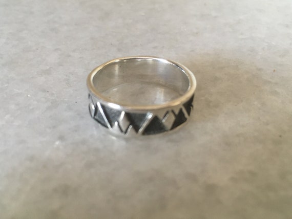 Silver Greek Ring for Men. Geometric Symbols Sterling… - Gem