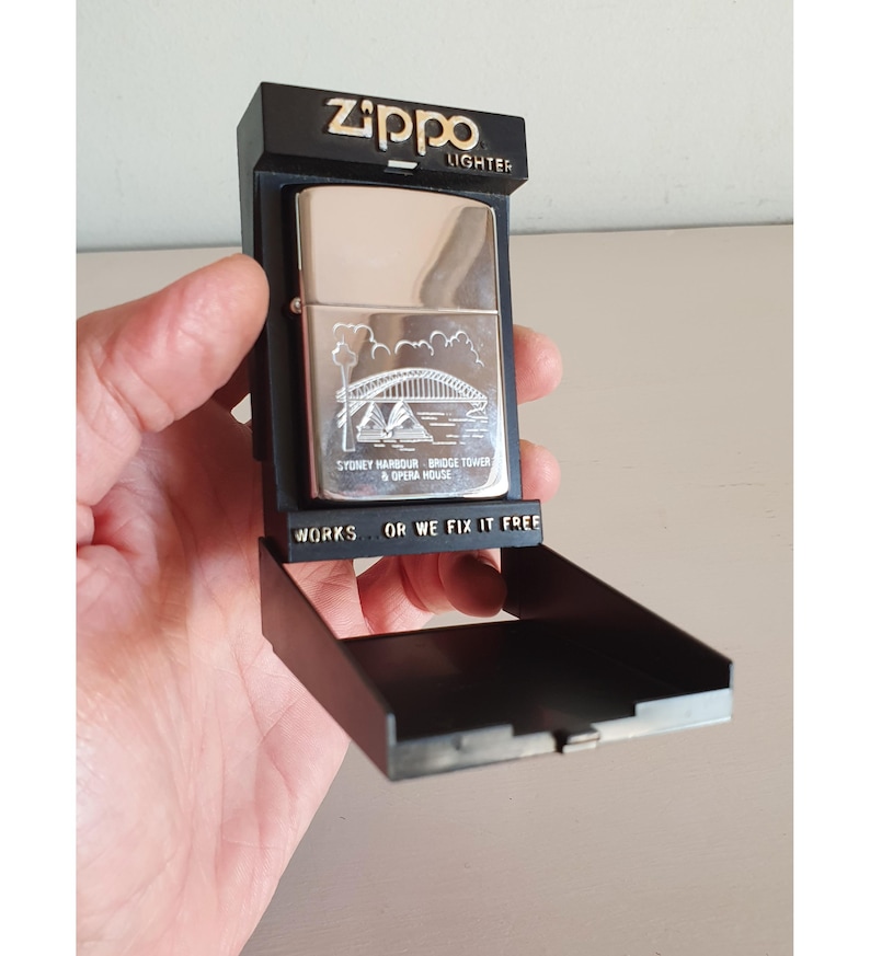 Vintage 1989 Zippo Lighter Sydney Harbour Bridge Tower & Opera House ...