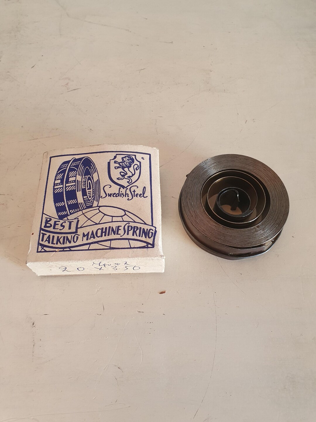 Vintage Swedish Steel Talking Machine Spring, Gramophone Motor ...